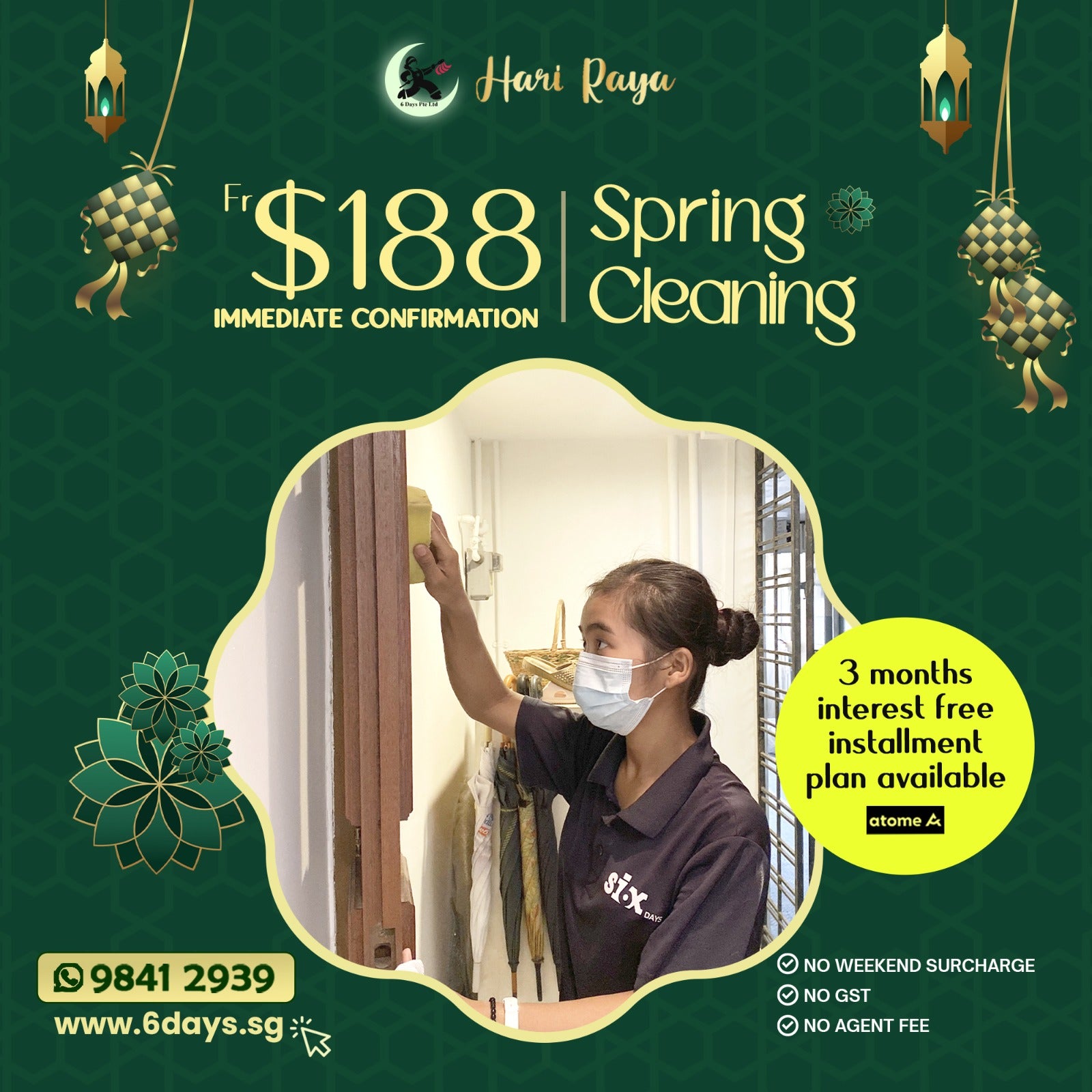 Hari Raya Spring Cleaning Package – 6 Days Services