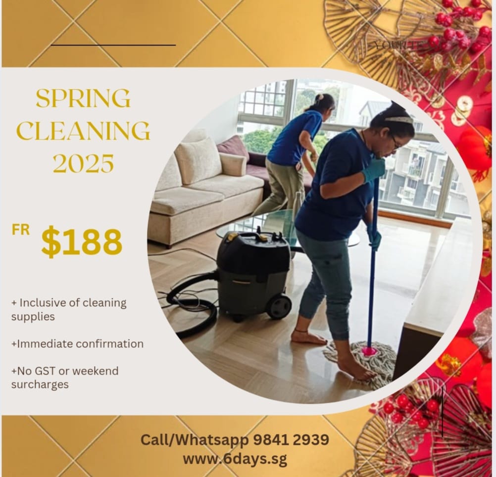 CNY Spring Cleaning Package – 6 Days Services